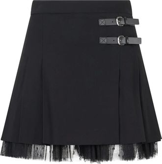 Red Valentino Femme, Jupes, Noir, Taille: 36 FR Mini-jupe pliss&eacute;e