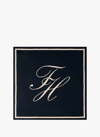 Tommy Hilfiger Foulard en soie avec motif monogramm&eacute;