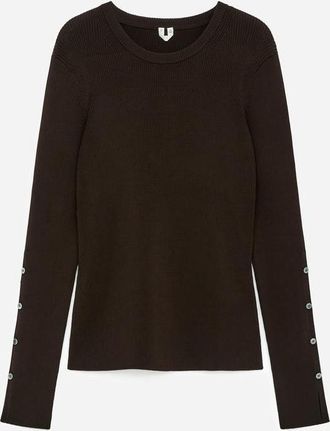 Arket Geripptes Oberteil -Braun