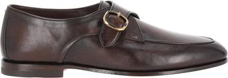Santoni Homme, Chaussures, Brun, Taille: 42 1/2 EU Mono Buckle Shoe