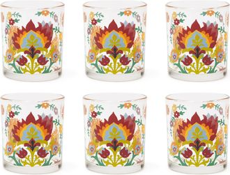 Excelsa New Delhi Set mit 6 Gläsern, Glas, Fassungsvermögen 250 ml