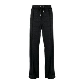 Versace Schwarze Signature Allover Muster Hose - - Trousers - Herren - Schwarzk - S