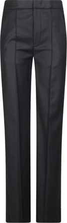 Dondup Pantalon Amaya Coupe Large en Flanelle Stretch - Femme - Pantalons - Noir - Taille: 36 FR