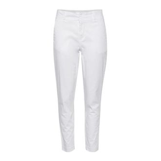 Part Two Hellwei&szlig;e L&auml;ssige Passform Kn&ouml;chellange Hose - - Trousers - Damen - Wei&szlig; - S