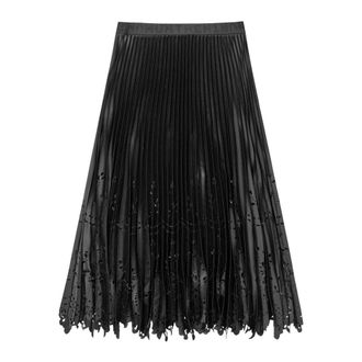 Munthe Midi Rock - - Skirts - Damen - Schwarzk - 3XL