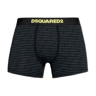 Dsquared2 Homme, Sous-v&ecirc;tements, Noir, Taille: 2XL Boxers en coton avec monogramme
