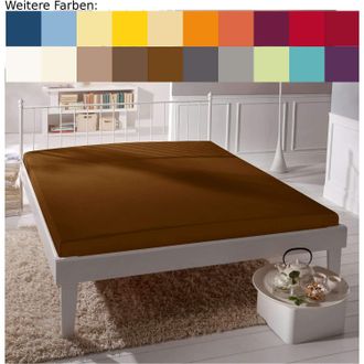 Bella Donna Jersey Spannbettlaken 180/200 - 200/220cm - 0123 (Caf&egrave;)