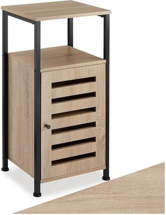 TecTake TecTake Table de Chevet 38,5 x 31,5 x 81 cm, Style Industriel, Table de Nuit, Porte magn&eacute;tique et &eacute;tag&egrave;re r&eacute;glable, Meuble dappoint Chambre, Salon, Bu