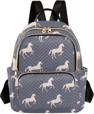 Mnsruu Mini sac à dos pour femme Cheval Violet Petit sac à dos tendance Sac à dos décontracté Sac à dos Sac à dos, Multi63, M