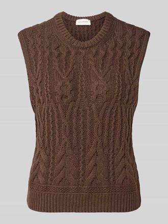 Moss Copenhagen Regular Fit Pullunder mit Zopfmuster Modell Marisela