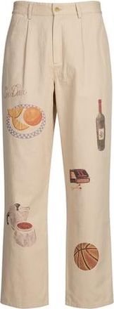 Les Deux Jeans large Romeo &agrave; motif en coton