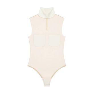 Courr&egrave;ges Body Illusion &agrave; 2 Poches - Femme - Tops - Beige - Taille: 40 FR