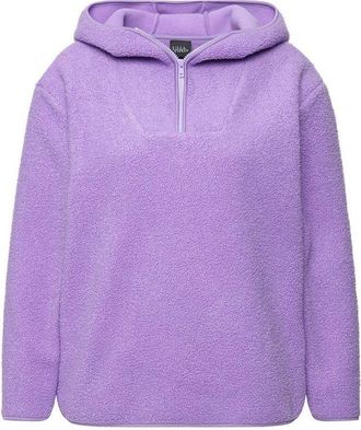 Ulla Popken Hoodie Teddypullover Pl&uuml;sch Kapuze Langarm