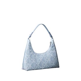 Calvin Klein Sac &eacute;paule logo denim jacquard en coton