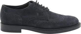 Tod's Homme, Chaussures, Bleu, Taille: 40 EU Derby Bucature Formale Gomma 62C