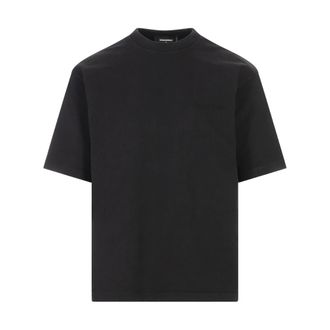 Dsquared2 Schwarze T-Shirts und Polos mit Logo - - Tops - Herren - Schwarzk - L
