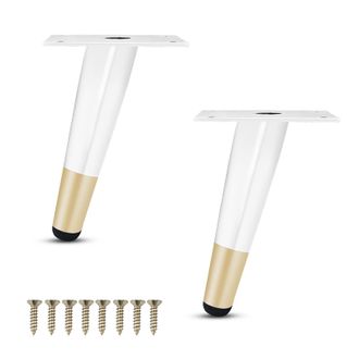 Generic Verstellbare M&ouml;belbeine Aus Metall - 4 St&uuml;ck rutschfeste Sofa Beine, Bett F&uuml;&szlig;e F&uuml;r Tisch, TV-St&auml;nder, Schr&auml;nke, Verdickte St&uuml;tzf&uuml;&szlig;e Mit Gummipads(Gold