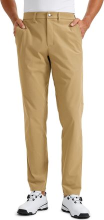CRZ YOGA Herren Golfhose Schnelltrocknend Anzughose Stretch Hose Sporthose Jogginghose Atmungsaktive Golf Trousers -81cm Khaki-Sand 38W