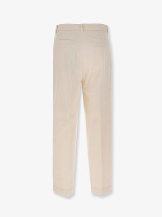 HUGO BOSS Womens Trousers Corduroy White Cotton