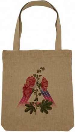 Fabulous Sac Shopping Tote Bag Aspect Lin - Triangle Flora Botanique Collage Nature Flowers Vintage Illustration 80s Zoomer Streetwear - Sac de Courses Toile E