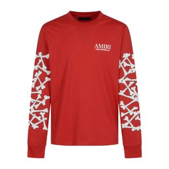 Amiri Homme, Tops, Rouge, Taille: M Bones Stacked Long Sleeve Tee