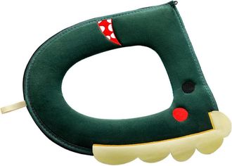 Valiclud Weicher Universeller Toilettensitzbezug mit Cord Optik Plüsch toilettenmatte für Jahreszeiten Rutschfestes Komfortables Sitzkissen für Damen Senioren 