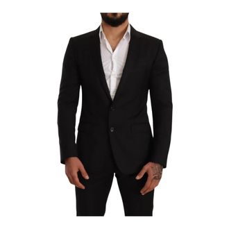 Dolce & Gabbana Martini Anzug - - Jackets - Herren - Schwarzk - XS
