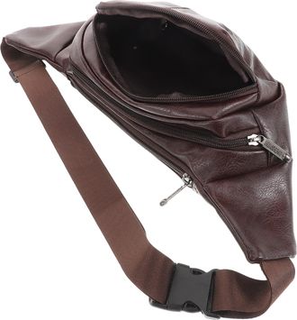 Hemobllo wasserdichte Pu Bauchtasche Herren Damen Large Waist Pack mit Gro&szlig;em Fassungsverm&ouml;gen Multifunktionale H&uuml;fttasche f&uuml;r Reisen Wandern Biken Outdoor All