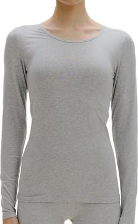 SHEKINI T-shirt &agrave; manches longues pour femme - Sous-v&ecirc;tements chauds - Sous-v&ecirc;tement thermique &agrave; manches longues avec coton - Pull &agrave; manches longues - M &agrave; 3XL