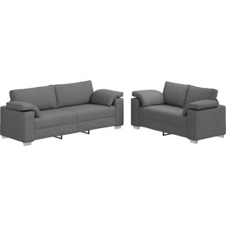 vidaXL Sofa Set 2 pcs Dunkelgrau 219 x 77 x 82 cm Stoff Vidaxl