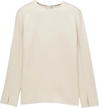 Carven Langarm Shift Top - - Tops - Damen - Beige - S