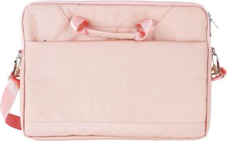 Generic wasserdichte 15,6-Zoll-Laptoptasche mit Großem Fassungsvermögen und Plüschfutter für Geschäftsreisende und Studenten - Oxford-Stoffmaterial (PINK)