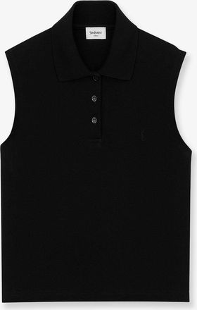 Saint Laurent Cassandre cotton polo shirt - SAINT LAURENT - gender_Woman