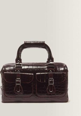 Dr. Martens Top Handle Croc Emboss Leder Tasche in Rot