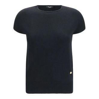 Balmain &Auml;rmelloser Pullover aus Wolle und Kaschmir - - Knitwear - Damen - Schwarzk - XS