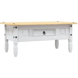 vidaXL Table basse Pin mexicain Gamme Corona Blanc 100x55x44 cm Vidaxl