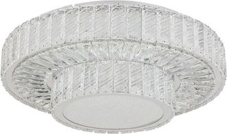 Globo Lighting Plafonnier Lampe de salon Plafonnier led Chrome K5 Cristaux Télécommande