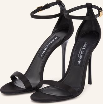 Dolce & Gabbana Sandaletten Raso schwarz