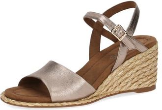 Caprice Femme 9-28307-42 Sandale cale, Taupe métallisé, 38 EU