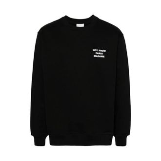Dr&ocirc;le de Monsieur Schwarzes Baumwoll-Sweatshirt mit Rundhalsausschnitt - - Sweatshirts & Hoodies - Herren - Schwarzk - XL