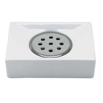 Spirella Porte Savon Porcelaine Quadro Blanc
