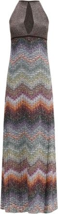 Missoni Femme, Robes, Multicolore, Taille: 38 FR Courte robe en maille avec sequins int&eacute;grales