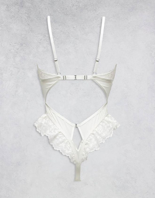 Ann Summers Boudoir Tease - Body in Elfenbeinweiß mit offenem Schritt ...