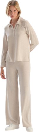 Dagi Womens Ecru High Waist Wide Leg Basic Pants, XL