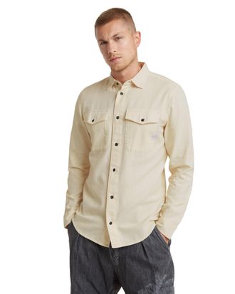 G-Star RAW Herren Marine Slim Hemd, Beige (Ecru gd D24963-D454-C487), XL