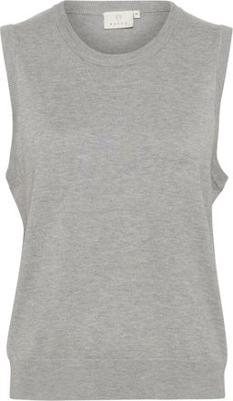 Kaffe Womens Slipover Knitted Sleeveless Round Neck Regular Fit Hip Length