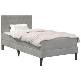 vidaXL Struttura Letto Con Materasso Grigio Chiaro 100 X 200 Cm Vidaxl