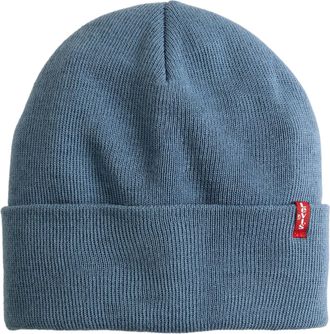 Levi's Slouchy Red Tab Beanie Strickm&uuml;tzen f&uuml;r Herren, Color Horizon Blue, One Size