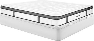 Vente-Unique Set aus Bettgestell mit Bettkasten + Matratze - 180 x 200 cm - Hybridmatratze - 7-Zonen-Taschenfederkern & Memory Schaum - St&auml;rke 30 cm - Wei&szlig; - OLIAN