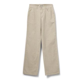 Sofie Schnoor Gestreifte Kamel Weite Bein Jeans - - Trousers - Damen - Beige - 2XS
